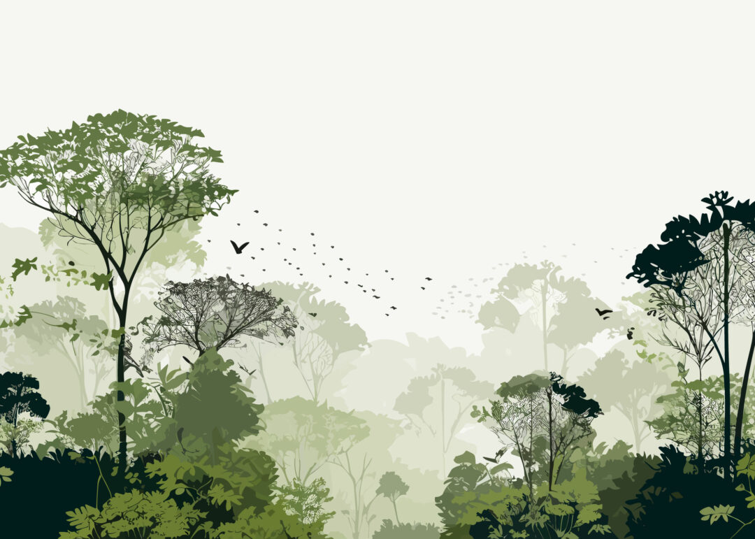 JADE Papier peint panoramique foret tropicale - Anatole Designs